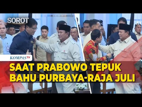 Saat Presiden Prabowo Tepuk Pundak Menteri Purbaya–Raja Juli di Penyerahan Rp6,6 T Sitaan Satgas PKH