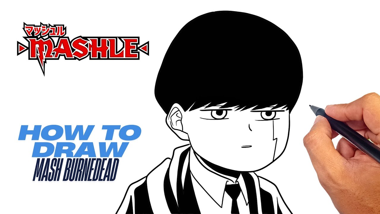 How to draw Mash Burnedead Funny Face from Mashle - YouTube