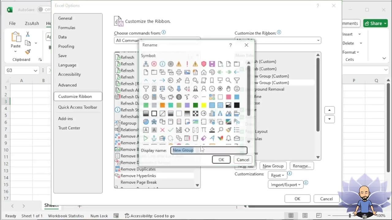 Excel Custom Tab - YouTube