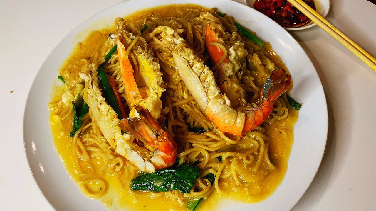 SANG HAR MEE | FRESH WATER KING PRAWN | Rochelle cooking - YouTube