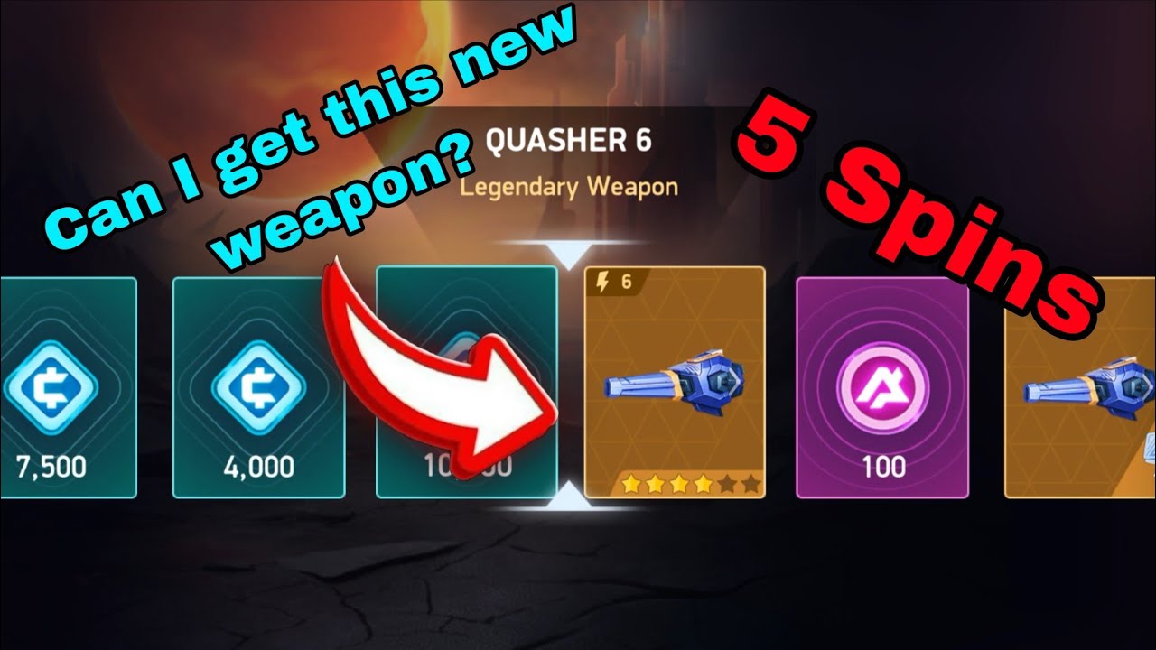 Trying my luck in new weapon Quasher 6 | Mech Arena new weapon - YouTube