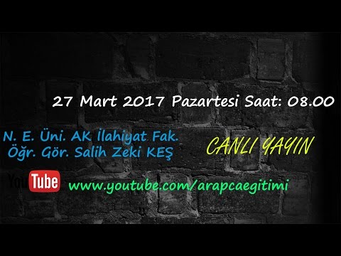 Arapça Eğitimi Canlı Yayın