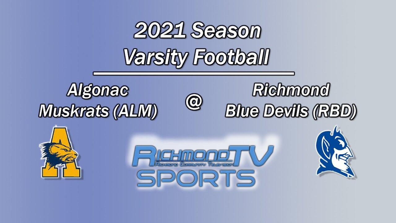 RTV Sports: Varsity Football - Algonac Muskrats at Richmond Blue Devils ...