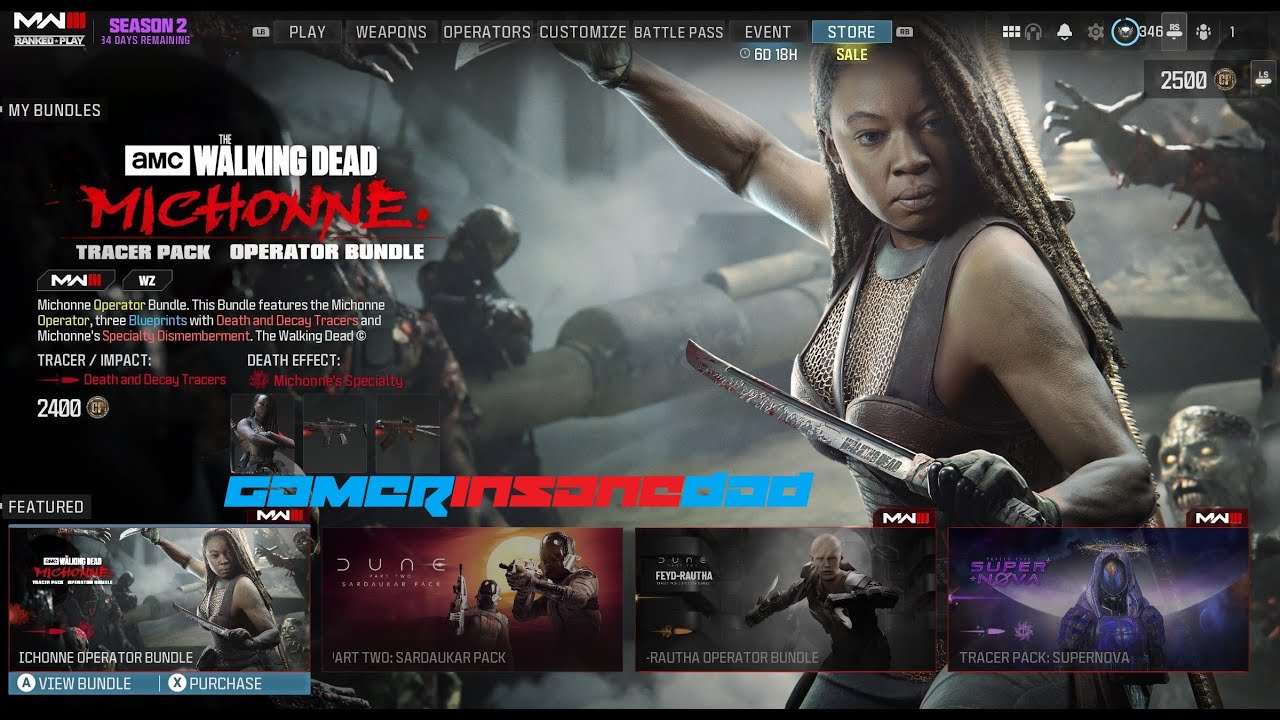 🧟‍♂️🧟‍♂️🧟‍♂️ Call of Duty: Modern Warfare III - Michonne: Tracer Pack ...