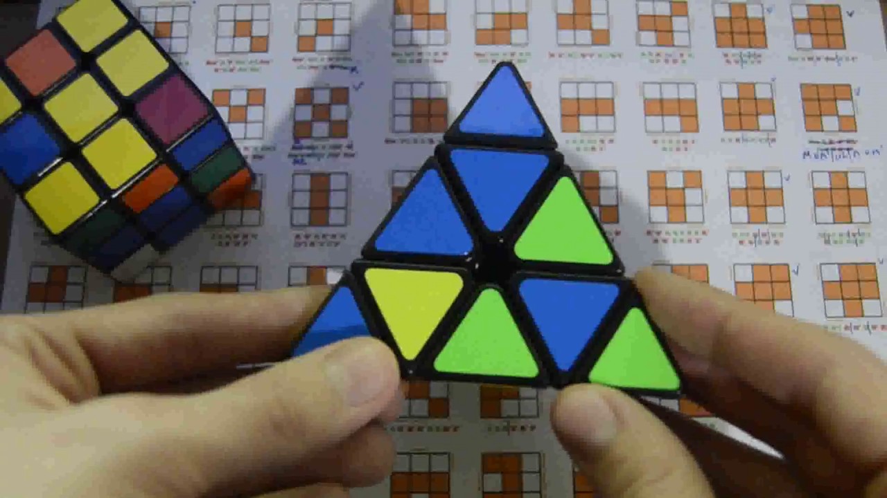 Risolvere la Pyraminx - metodo semplice - 1 algoritmo - YouTube