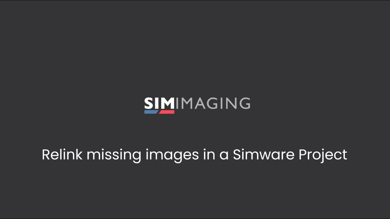SIM - How to relink missing images in an existing Simware Project - YouTube