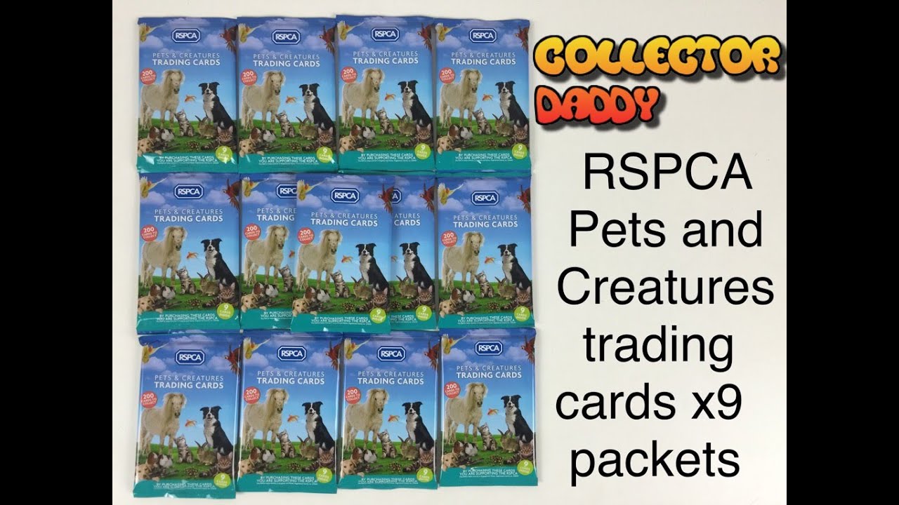 RSPCA pets and creatures trading cards collection X 13 packs opened ...