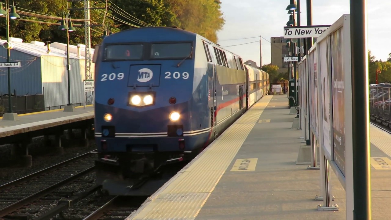 MNRR P32AC-DM 209 Arriving Ossining - YouTube