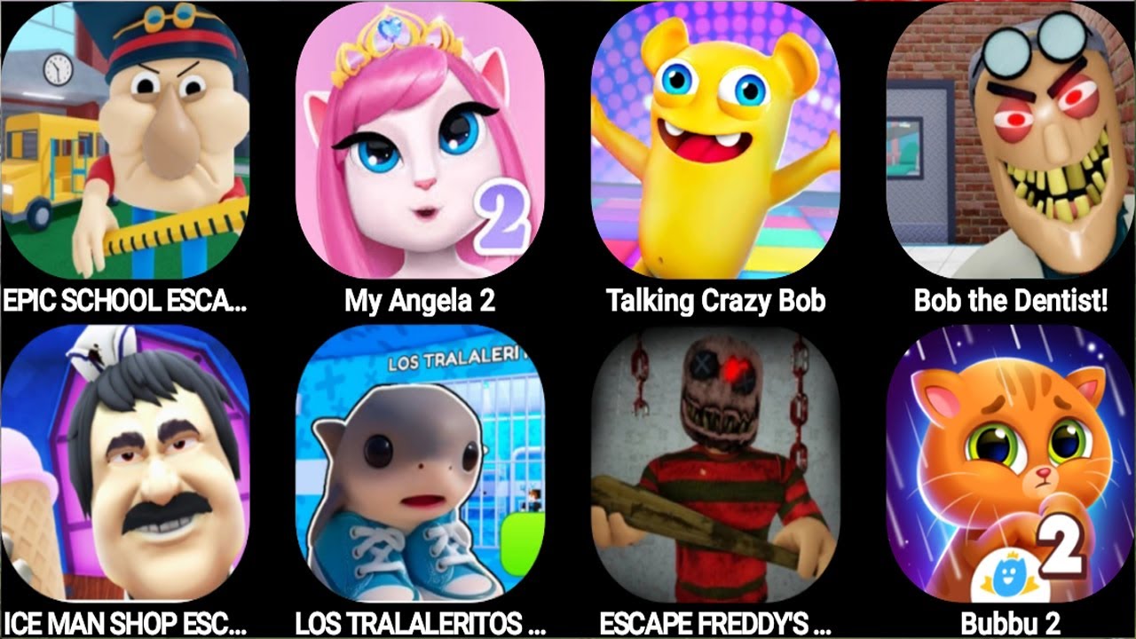 EPIC SCHOOL ESCAPE!,My Angela 2,Talking Crazy Bob,ICE MAN SHOP ESCAPE ...