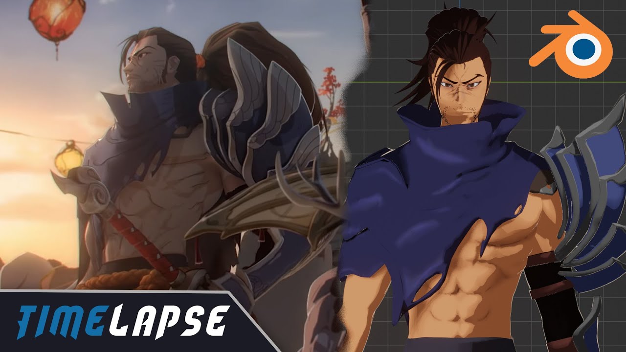 Sculpting Yasuo Body Part in Blender (timelapse) - League of Legends ...