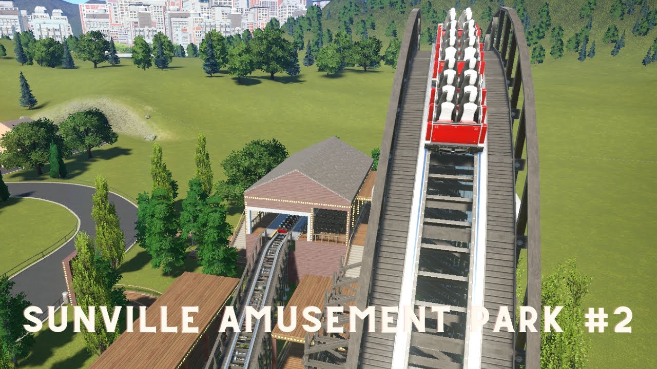 “Lumberjack” Wooden Roller Coaster! Sunville Amusement Park! Ep 2 ...