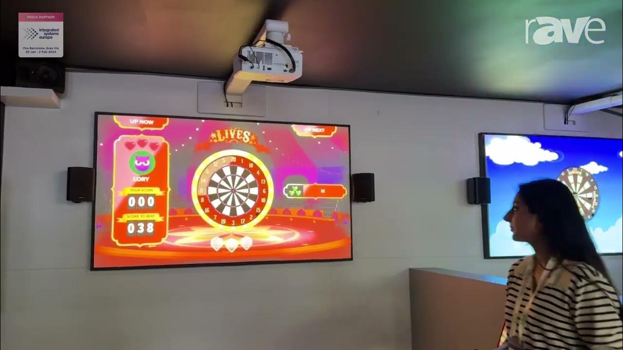 ISE 2024: 501 Entertainment Demos Augmented Reality Darts System Using Optoma Projectors - YouTube