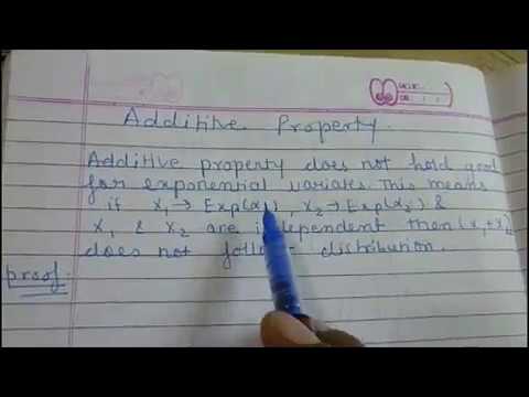 Additive property of exponential distribution - YouTube