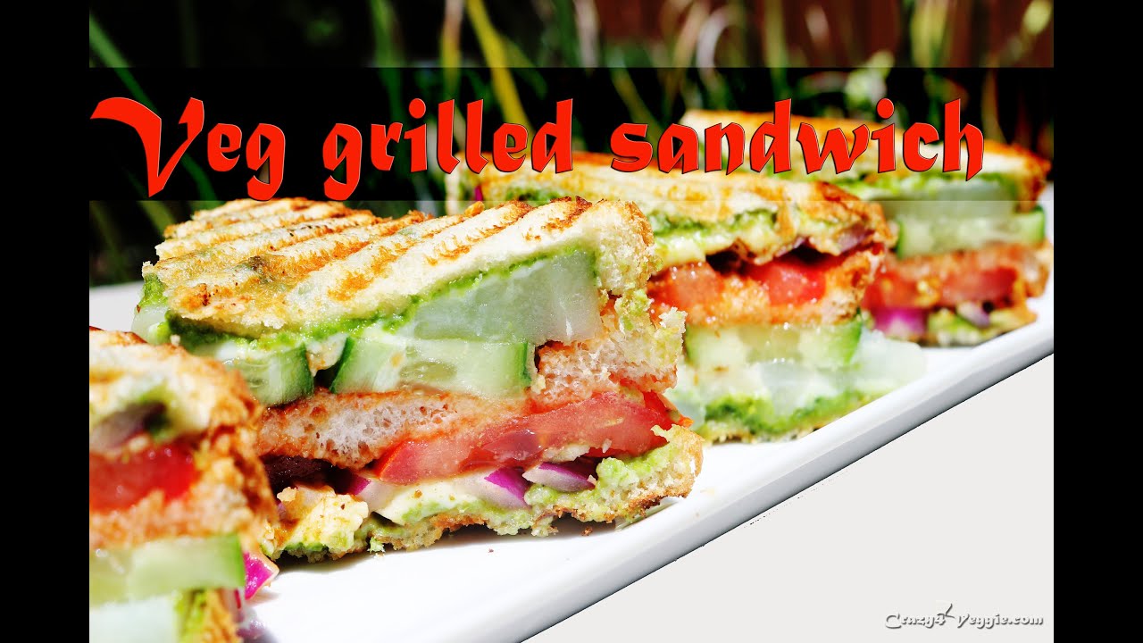 Veg club/grilled sandwich by crazy4veggie.com - YouTube
