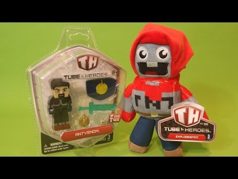 Tube Heroes ~ ExplodingTNT Plush & AntVenom Figure from Jazwares - YouTube