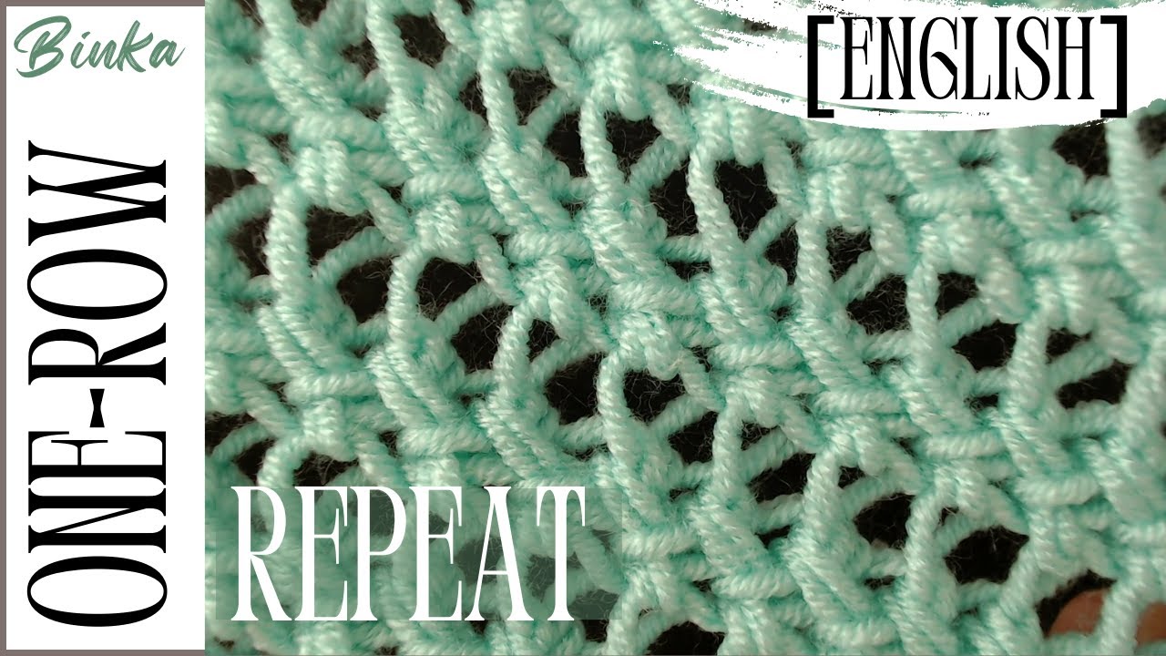 [English] NEW one-row repeat openwork elegant knitting pattern. # ...
