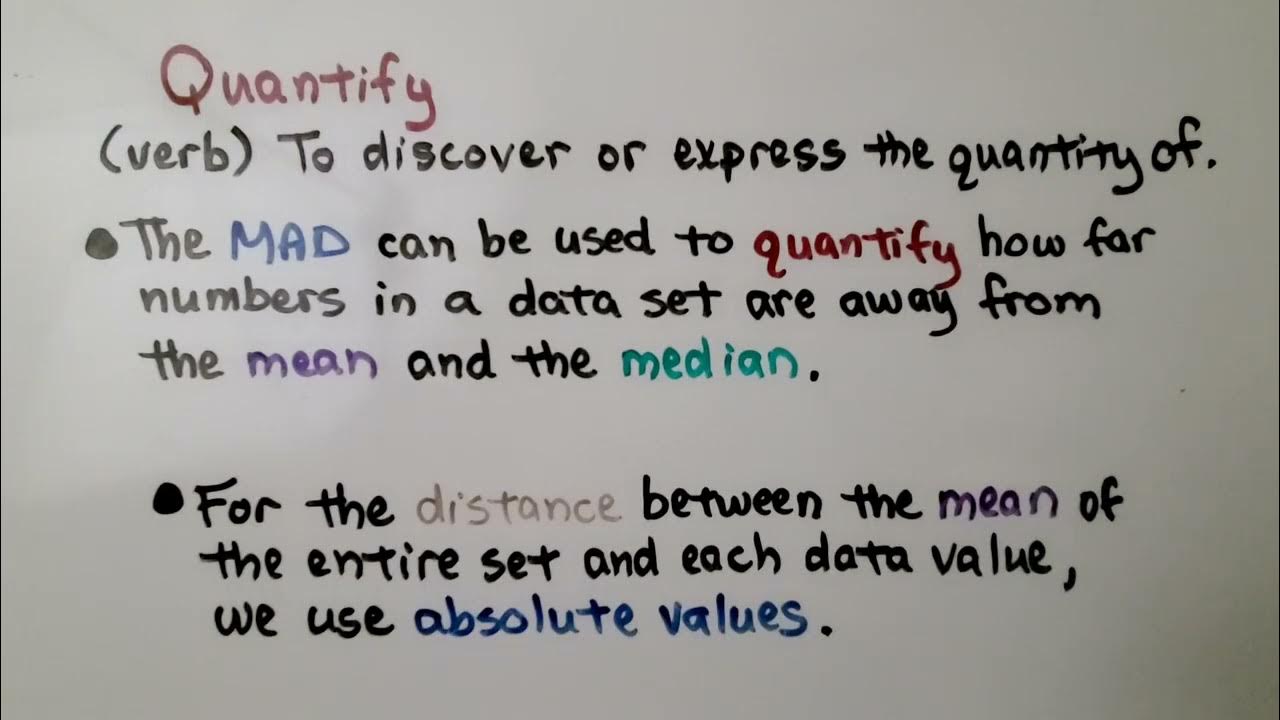 6th Grade Math 16.2a, Understanding the Mean Absolute Deviation (MAD ...