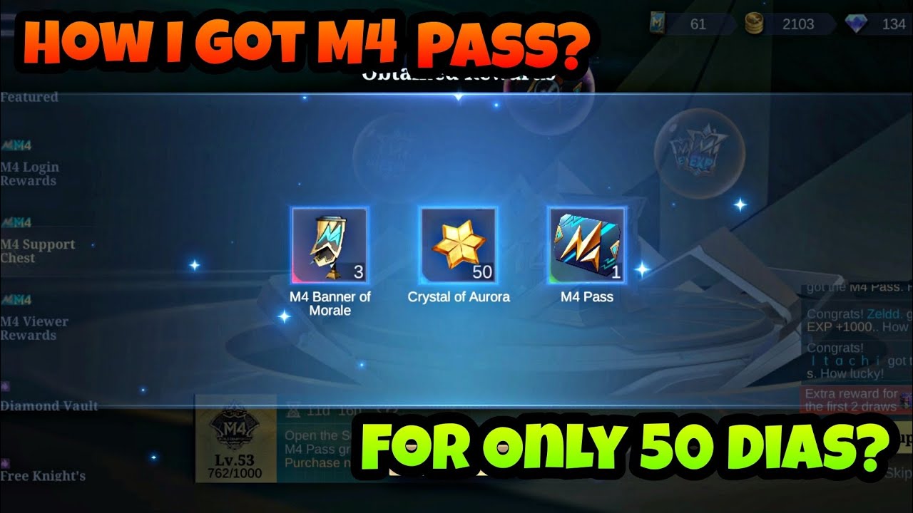 HOW I GOT M4 PASS FOR ONLY 50 DIAMONDS? | MLBB | M4 PASS | MOBILE LEGENDS | BEATRIX M4 SKIN ⚡ ...