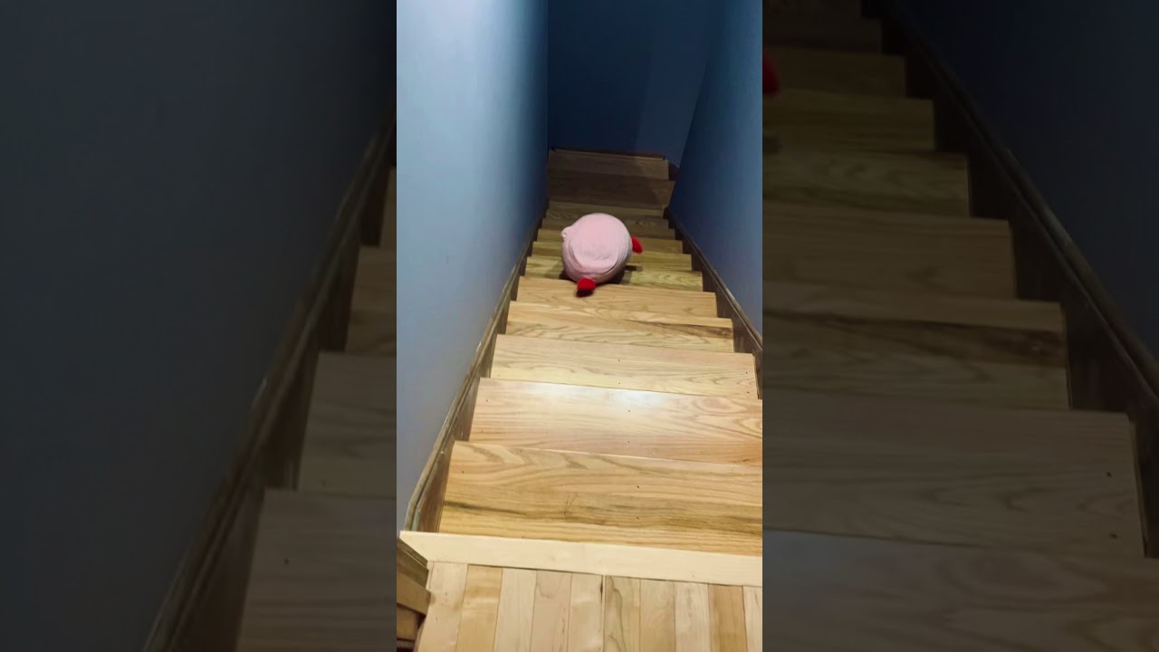 Kirby falling down the stairs - YouTube