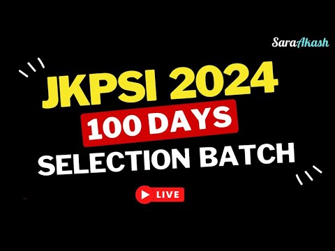 100 Days Selection Batch for JKSSB JKPSI 2024 | Practice MCQs | Mocks ...