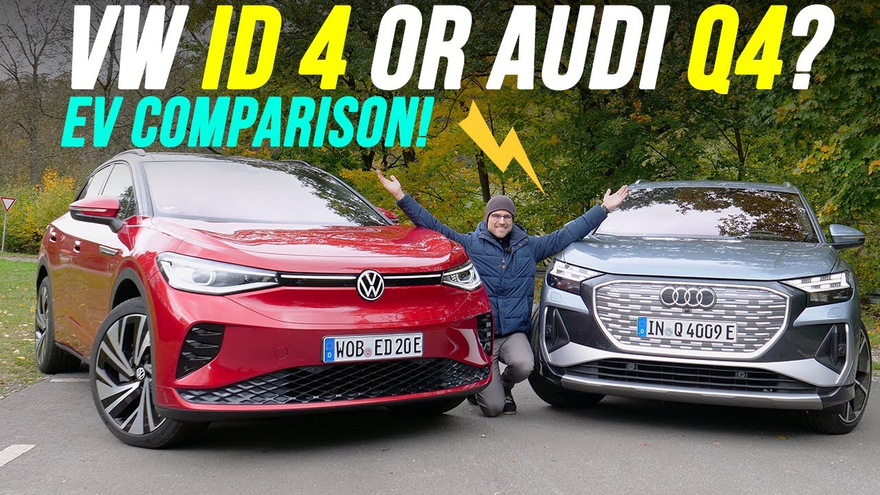 Audi Or VW Audi Q4 E tron 50 AWD Vs VW ID4 GTX Mid size EV SUV