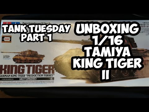 UNBOXING VINTAGE TAMIYA 1/16 German KING TIGER ll Production Turret ...
