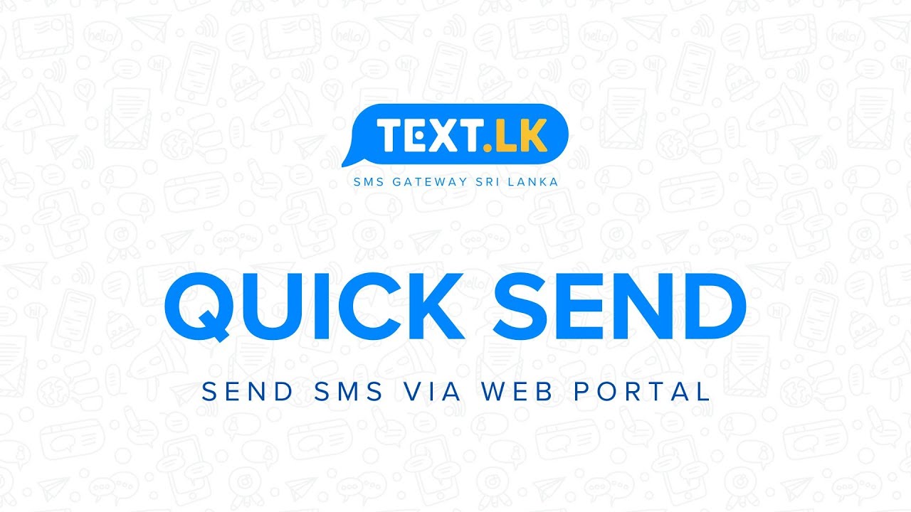 Text.lk Quick Send | Text.lk - SMS Gateway Sri Lanka - YouTube