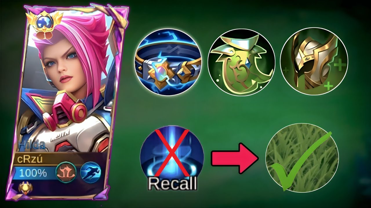 No Need To Recall 😁 | Hilda Ultimate Regen Build (Try This) | Mobile ...