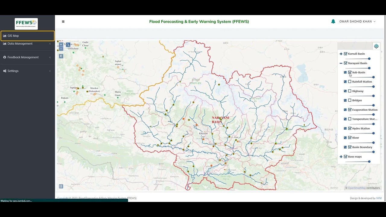 FFEWS Nepal GIS Map Overview - YouTube