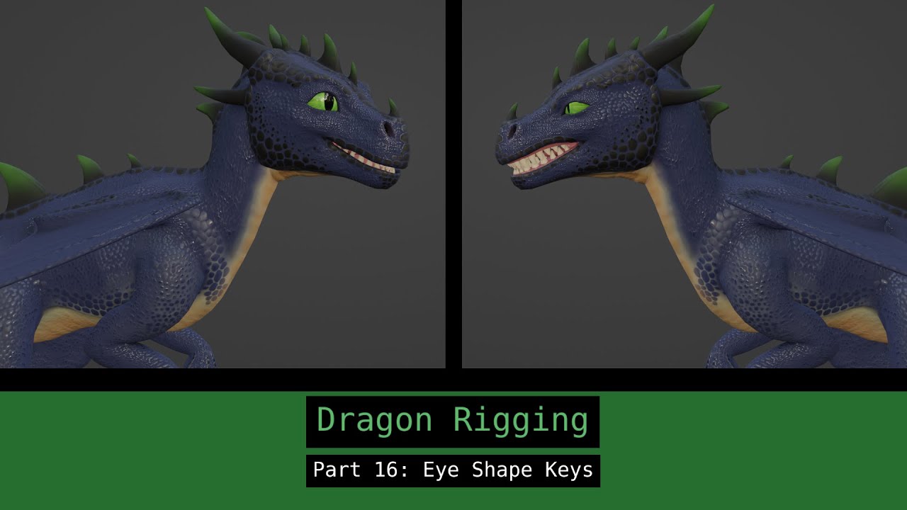 Dragon Rigging Part 16 | Shape Keys (Pupil Controls) | Blender Rigging ...