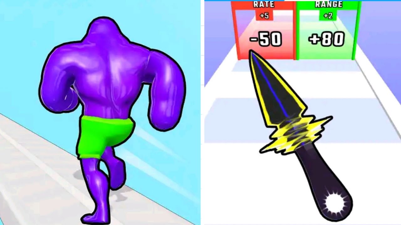 Throw knife run 🆚 Big man race 3d android, ios gameplay | Kush gamerz ...