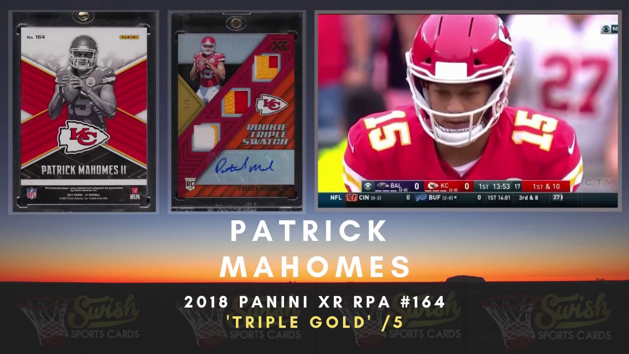 Patrick Mahomes - Panini XR 'Triple Gold' RPA /5 - PSA 10 - Sports ...