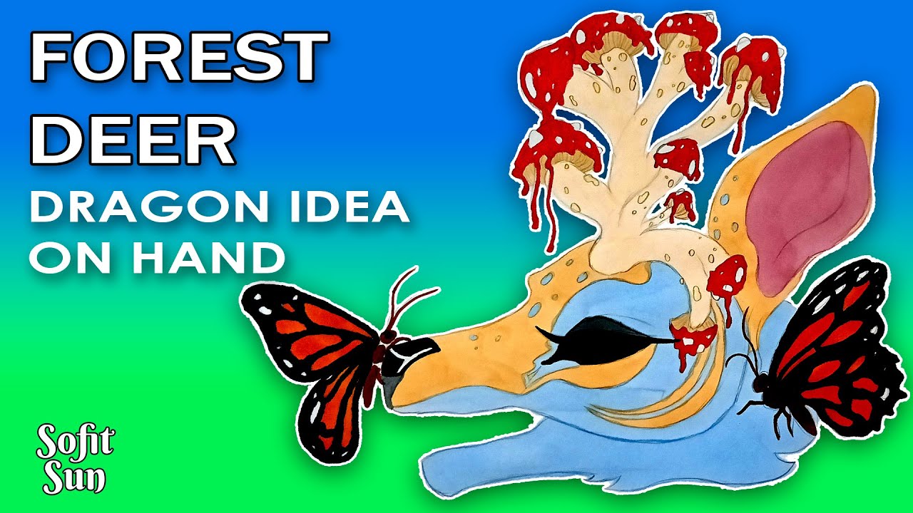 "FOREST DEER" How to draw an idea for a paper dragon. DIY Sofit ...