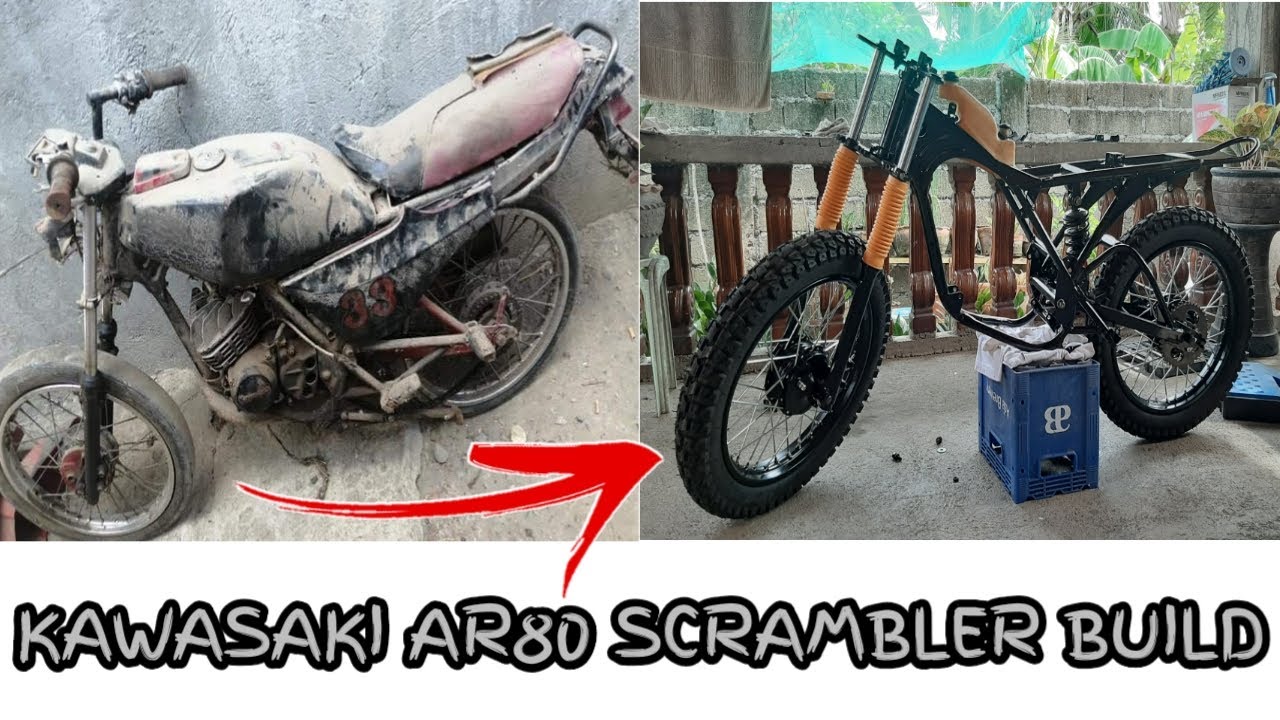 Kawasaki Ar80 Ac Scrambler build (Part 1) - YouTube
