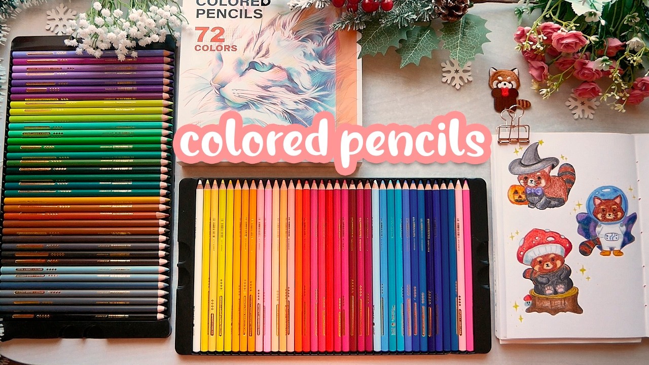 🎨Woomer Colored Pencils 72 Colors - Unboxing and Review ASMR | draw ...
