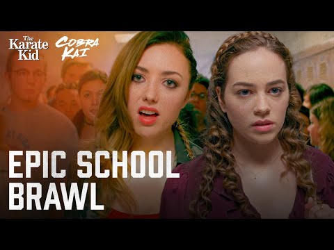 Crazy School Fight | Cobra Kai (Mary Mouser, Peyton List)