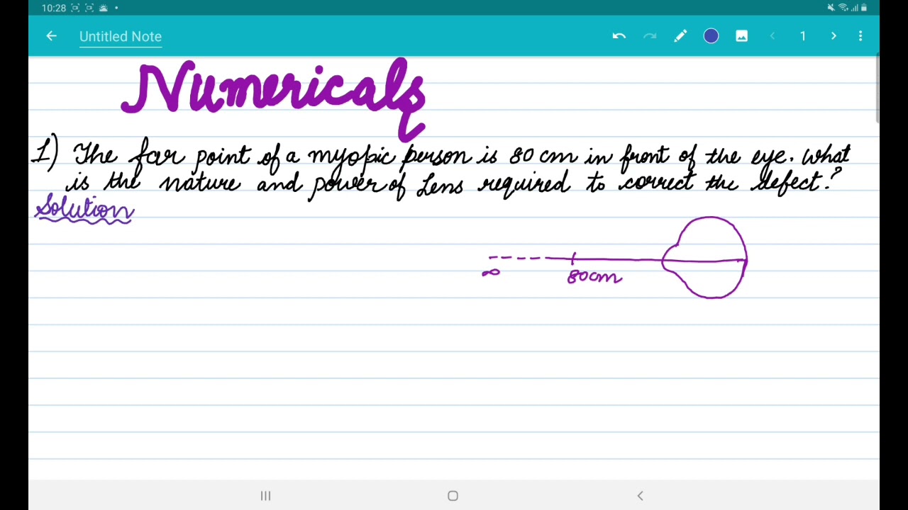 Physics |class 10|chapter11 |NUMERICALS based on Myopia &Hypermetropia ...