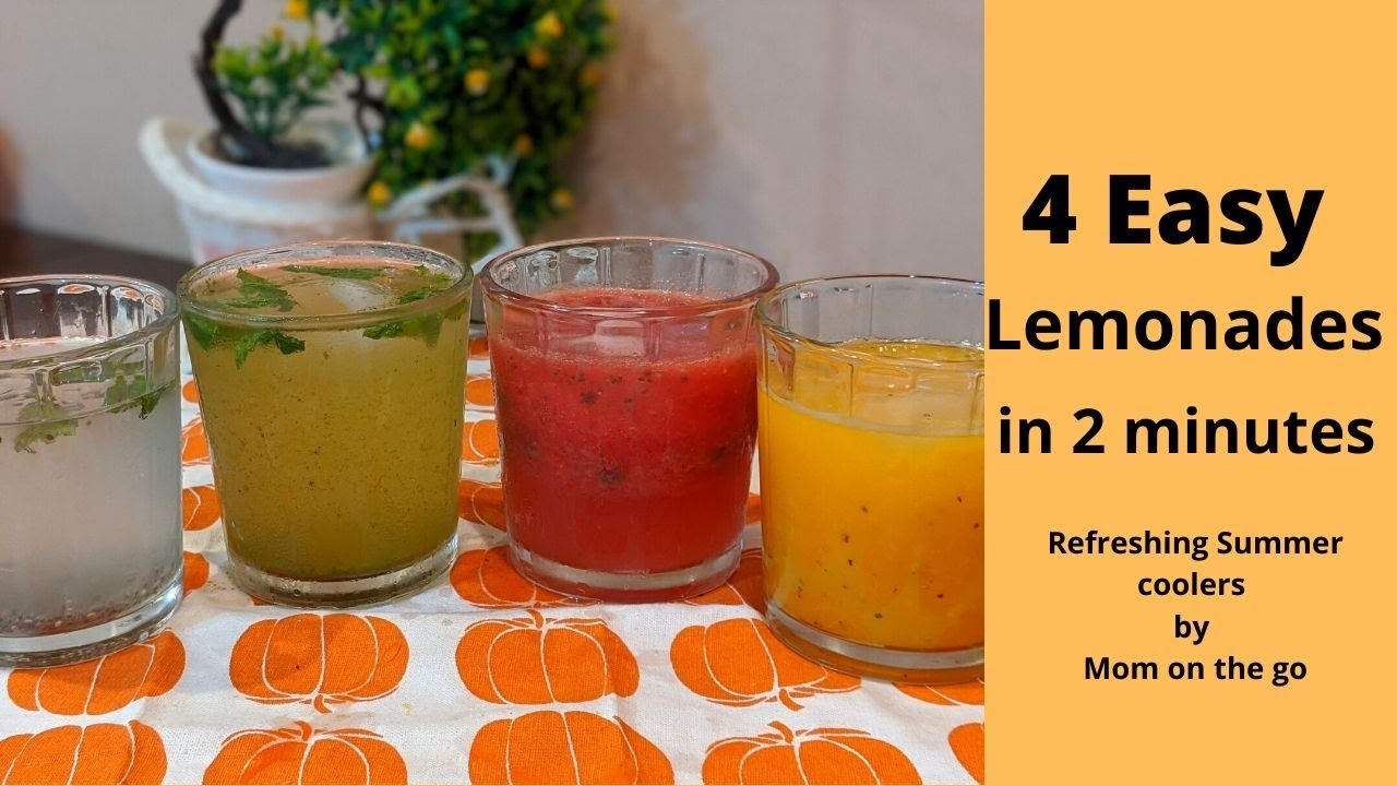 4 Easy Lemonades recipe | Make Perfect Homemade Lemonade in 2 minutes ...