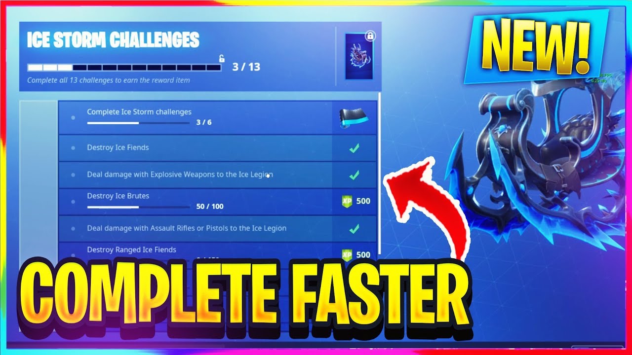 *NEW* HOW TO COMPLETE ICE STORM CHALLENGES FASTER! | Fortnite Tips ...