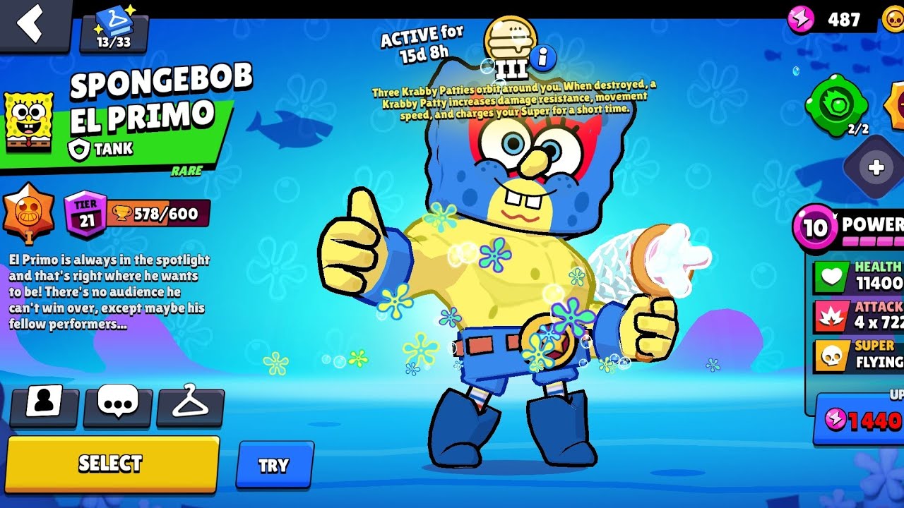 Spongebob El Primo has ARRIVED | Brawl Stars - YouTube