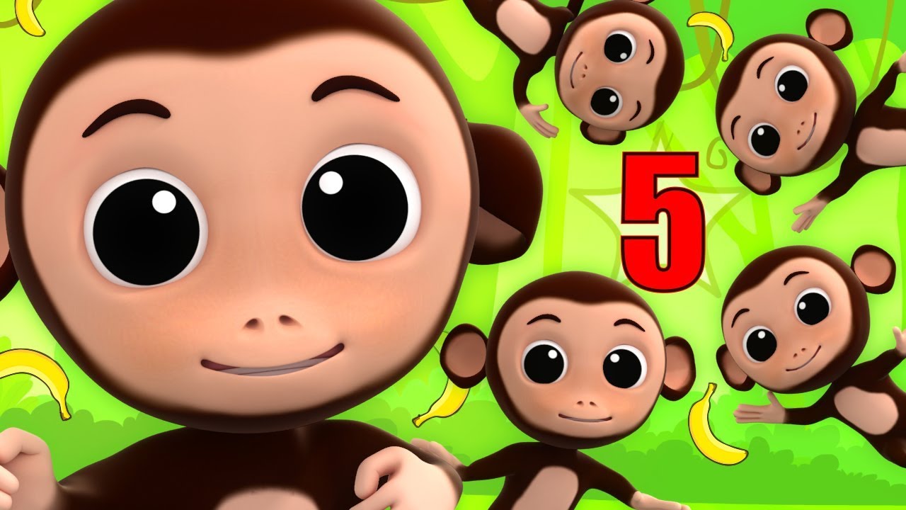 Five Little Monkeys | Nursery Rhymes | Songs For Children & Babies By ...