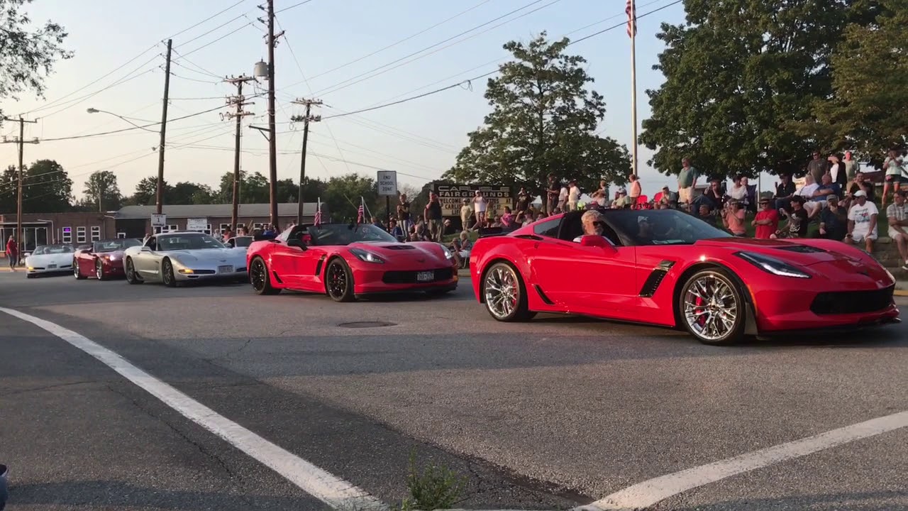 2017 Corvettes At Carlisle Parade Part 1 (REV IT UP) - YouTube