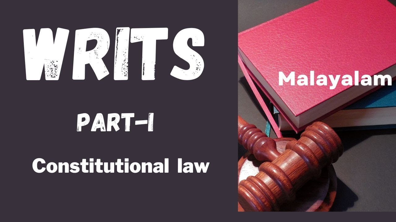 Writs/ Part-I/ An introduction to writs/ Dr. K.K. Sunitha - YouTube