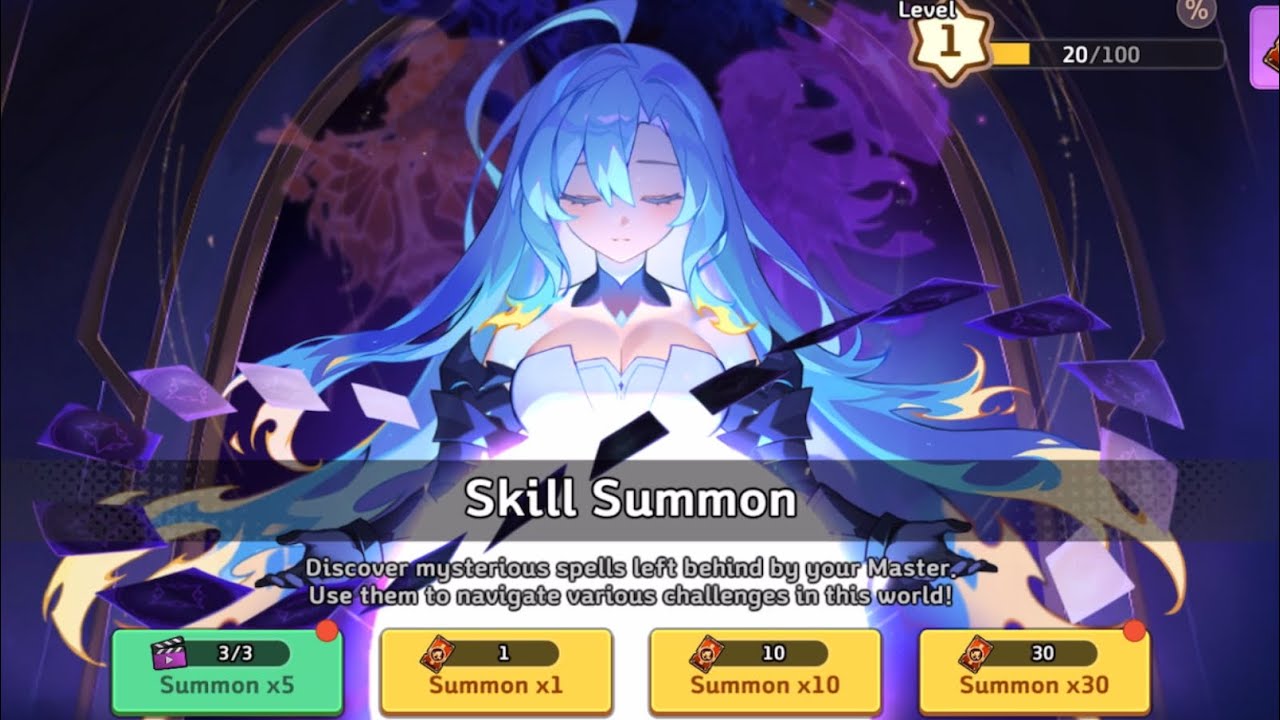 60x Level 1 Skill Summon - Soul Strike! Idle RPG - YouTube