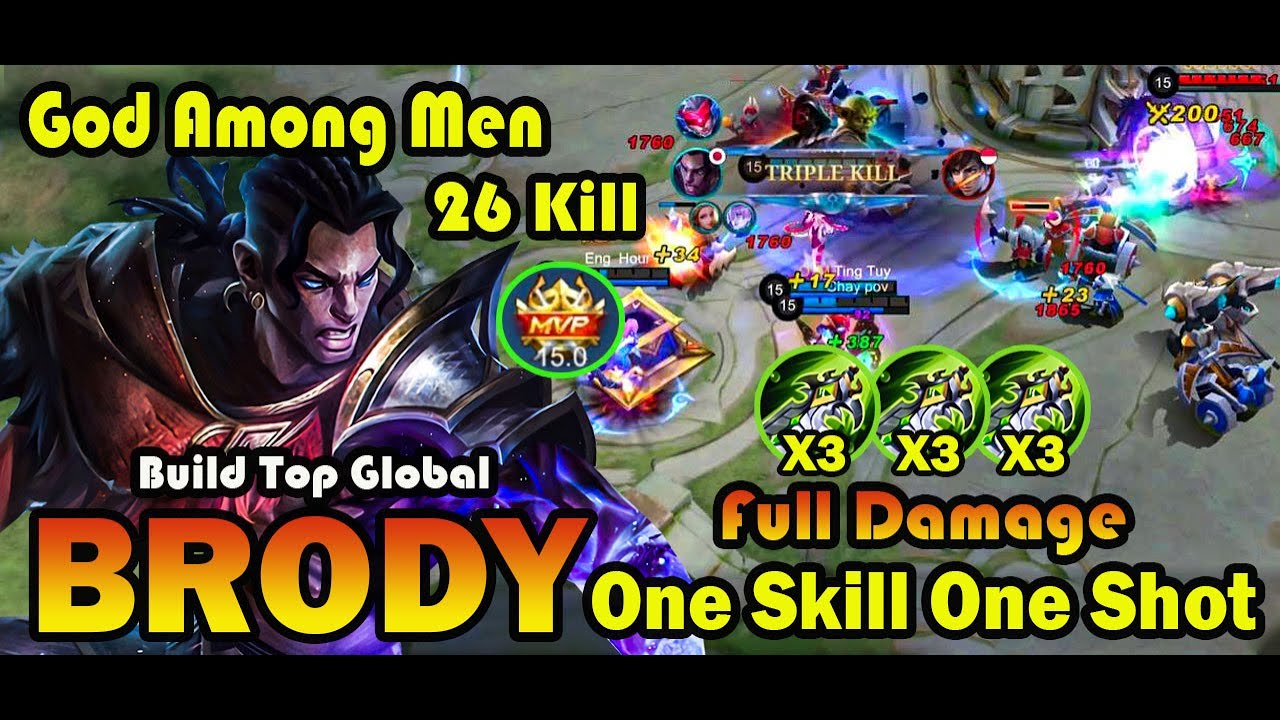 26 Kills!! Brody Full Damage One Skill One Shot (God Among Men) - Build ...