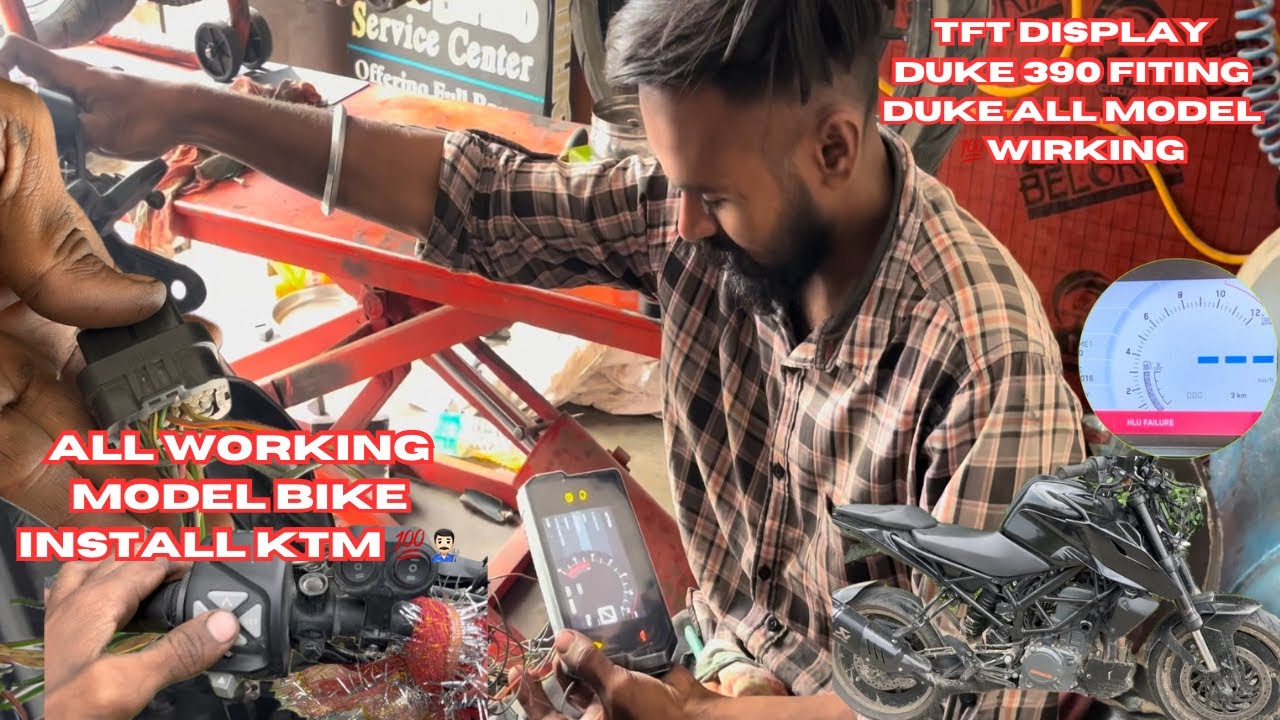 TFT display duke 390 fitting duke all model 💯working👨🏻‍🔧KTM all working ...
