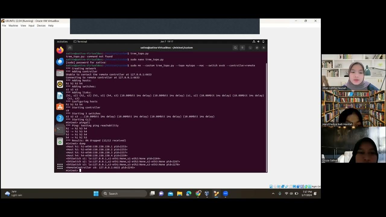 ANALISIS KINERJA JARINGAN SDN DENGAN PROTOKOL OPENFLOW PADA MININET MENGGUNAKAN POX CONTROLLER ...