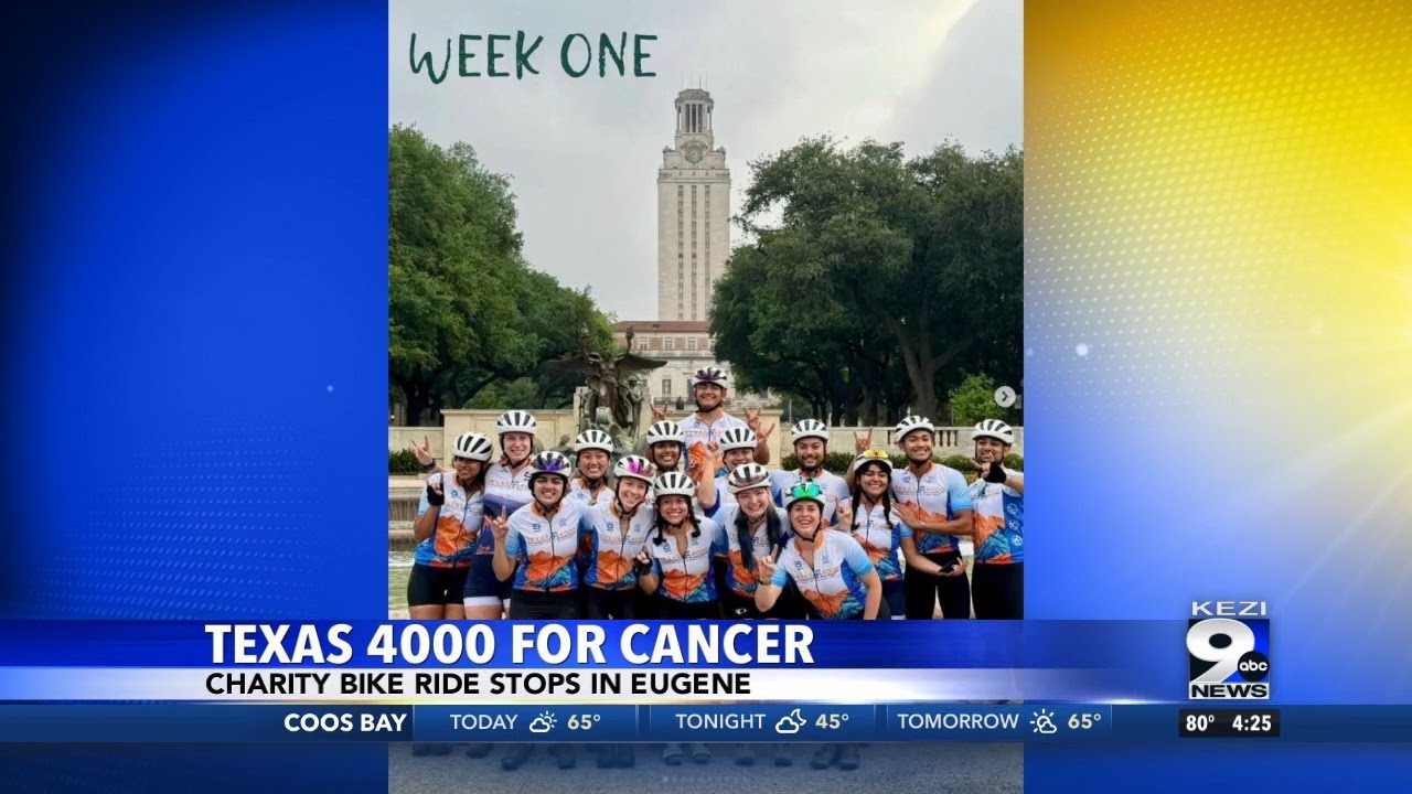 Texas 4000 For Cancer Stops in Eugene - YouTube