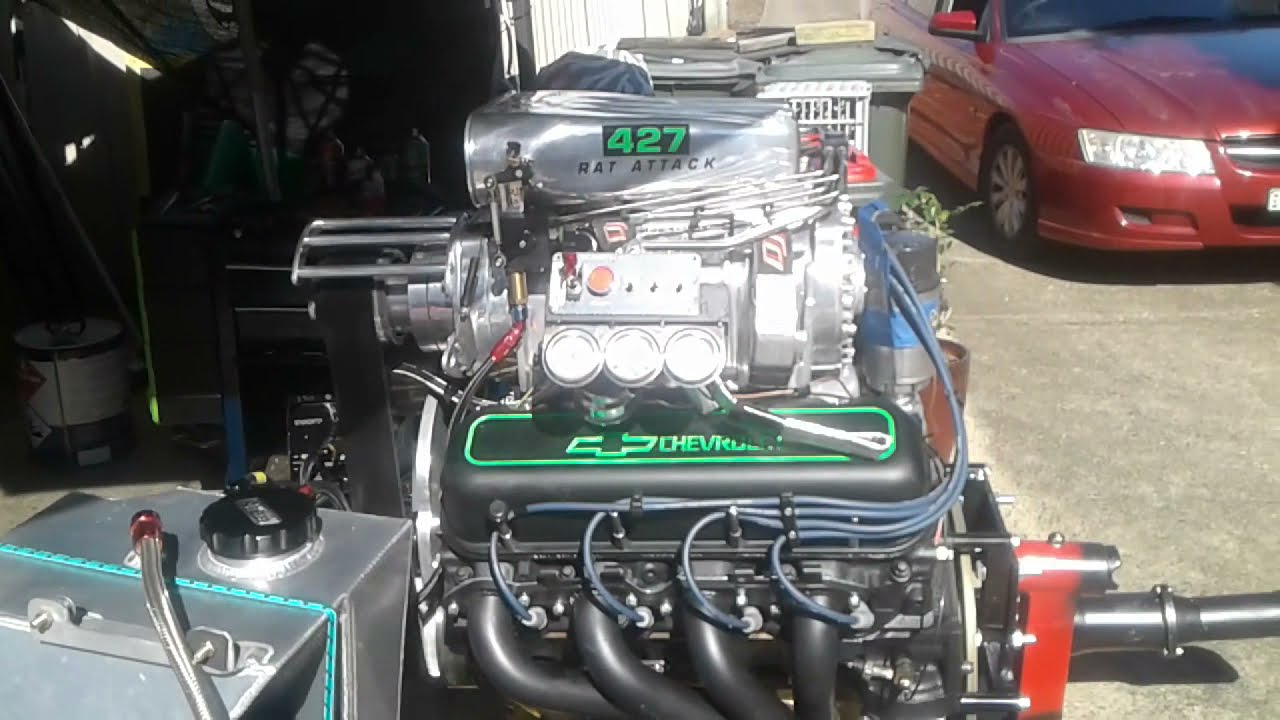 Blown Alcohol 427 Big Block Chevy - YouTube