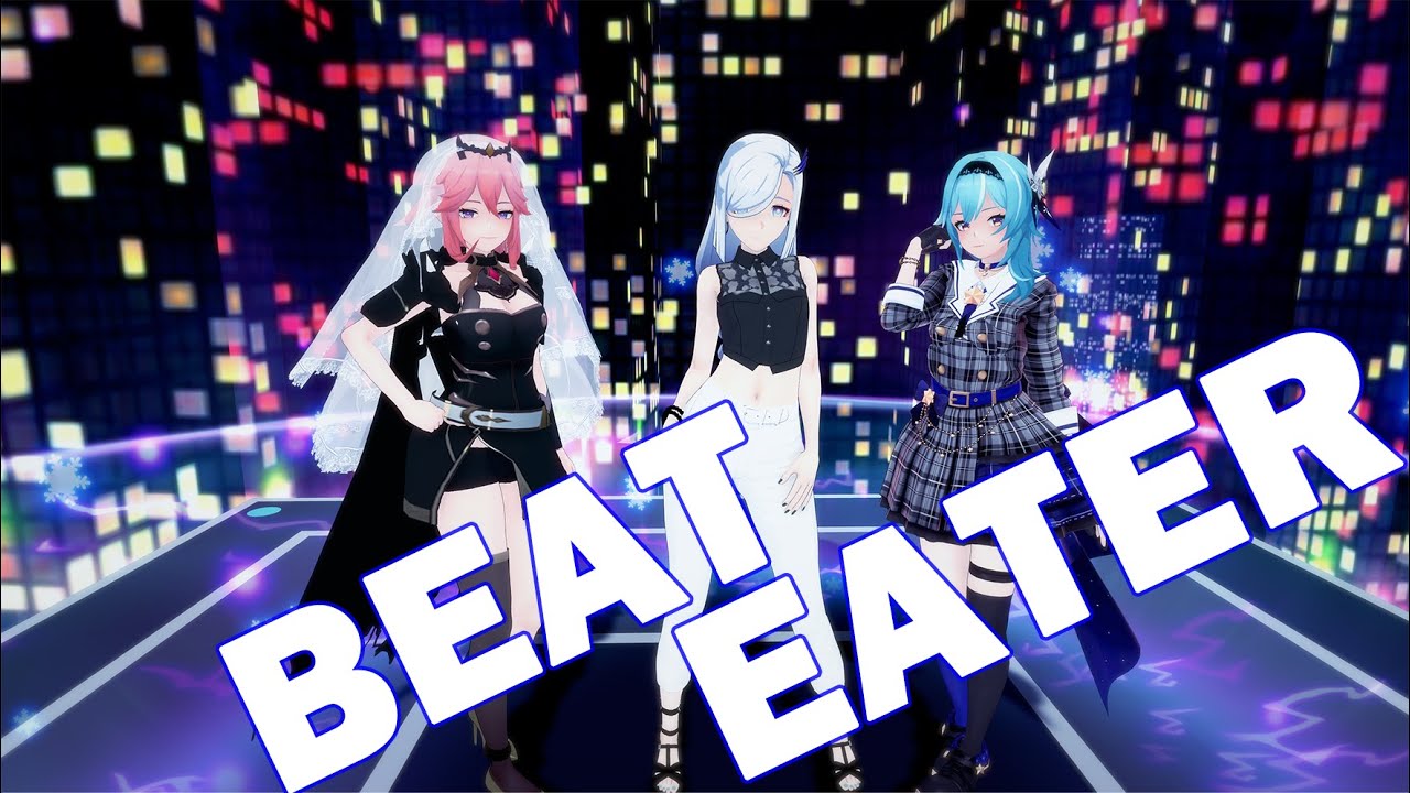 【Genshin Impact MMD／4K／60FPS】Shenhe × Yaemiko × Eula 【Beat Eater ...
